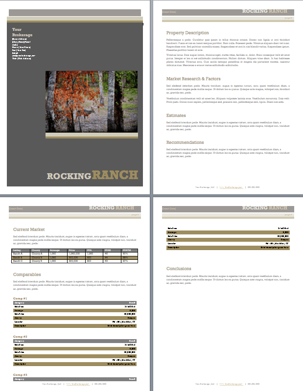Farm Ranch Broker Opinion Of Value Template Download